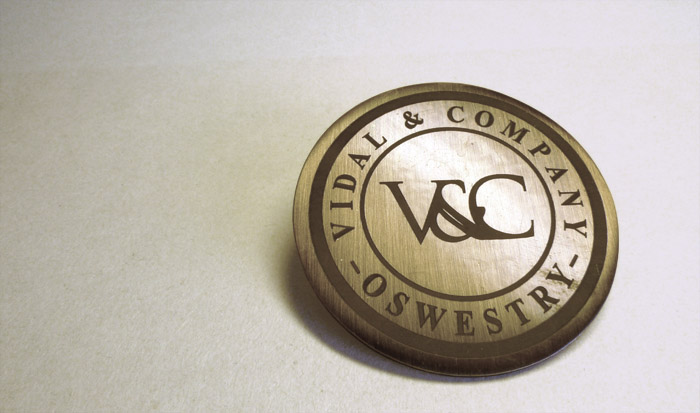 Vidal and Company name plaque